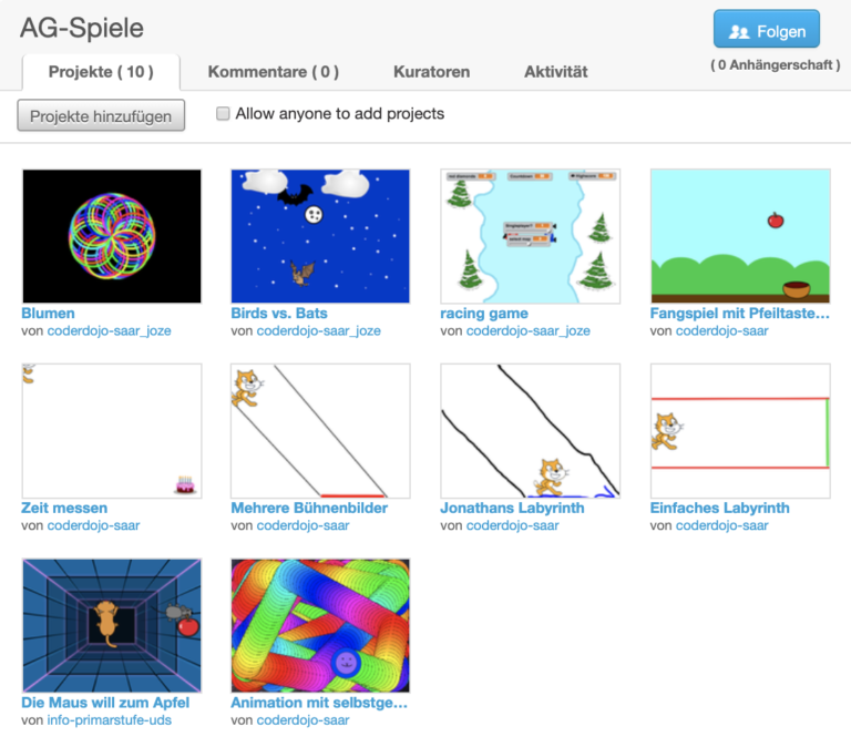 Labyrinthe mit Scratch – Blog zur Informatik-AG